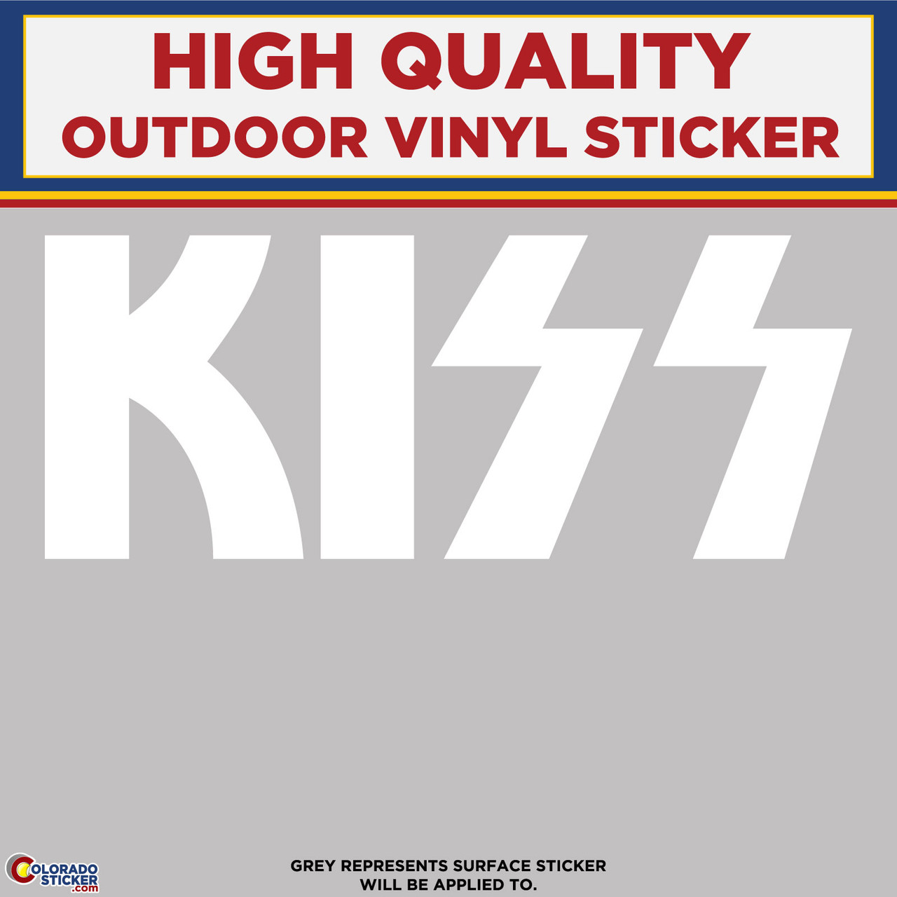KISS, Die Cut, High Quality Vinyl Sticker
