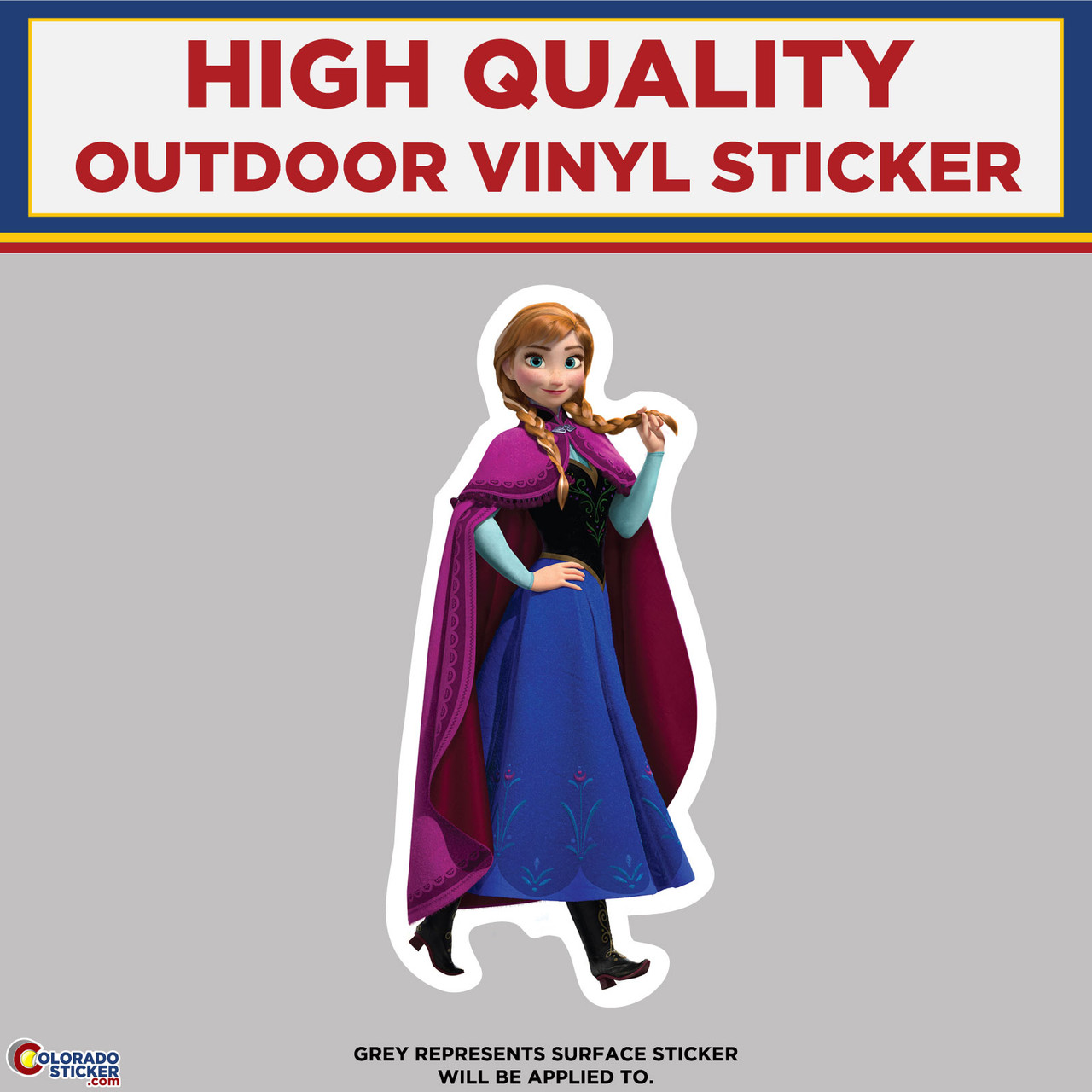 Anna from Frozen, High Quality Vinyl Stickers