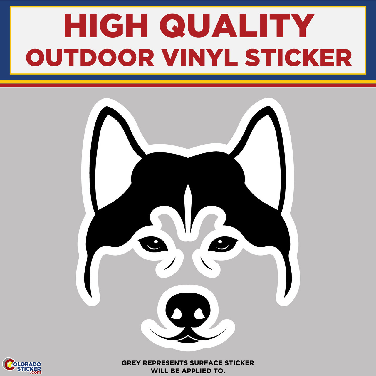 Husky Dog, High Quality Vinyl Stickers