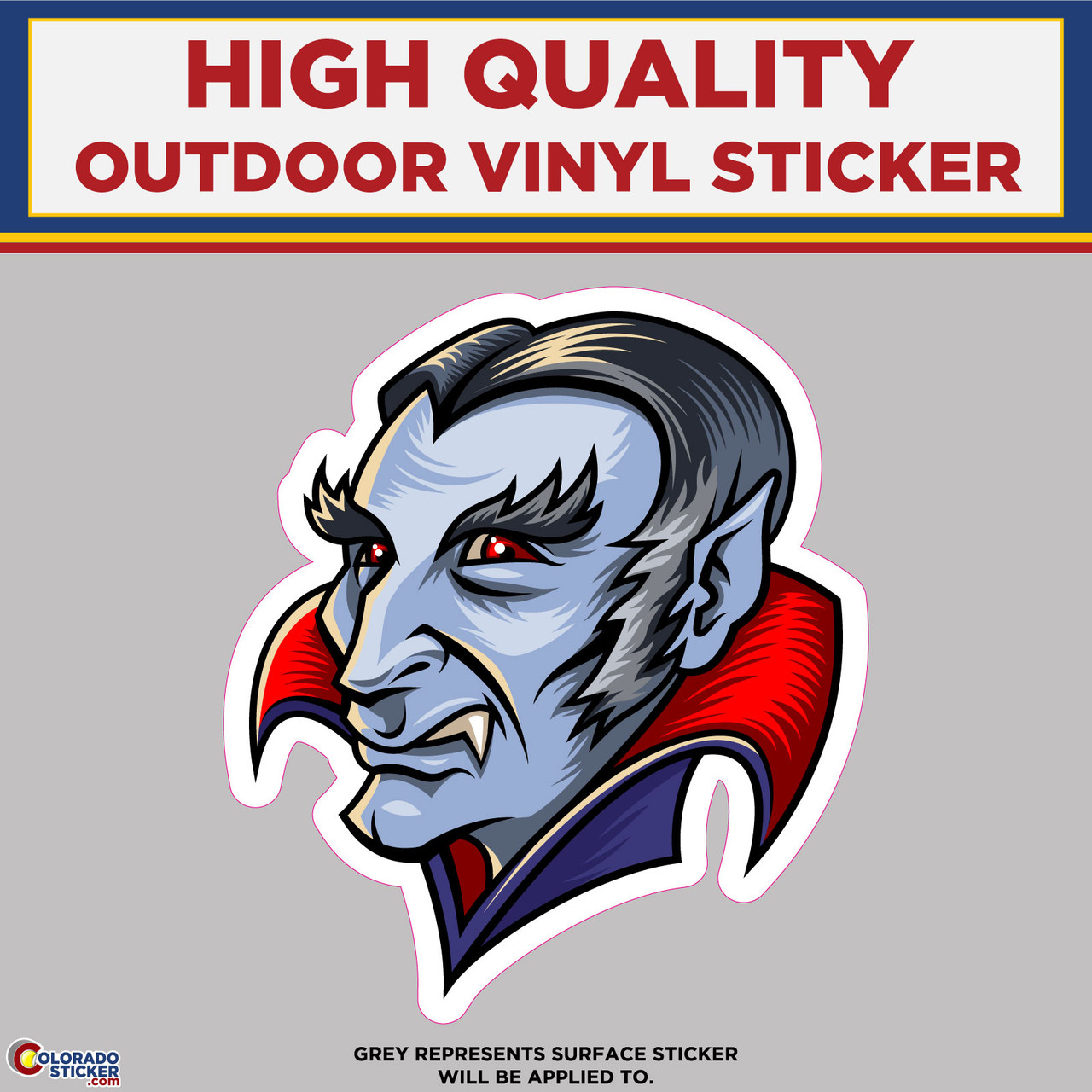 Dracula Vampire, High Quality Vinyl Sticker Decals