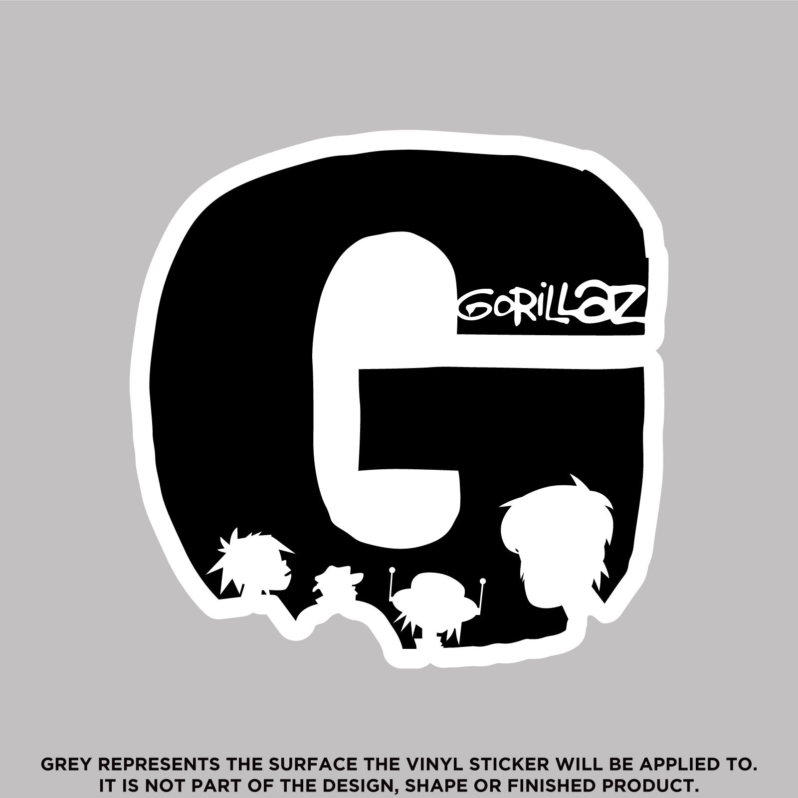Gorillaz, High Quality Vinyl Stickers Perfect for your car, window, cup ...