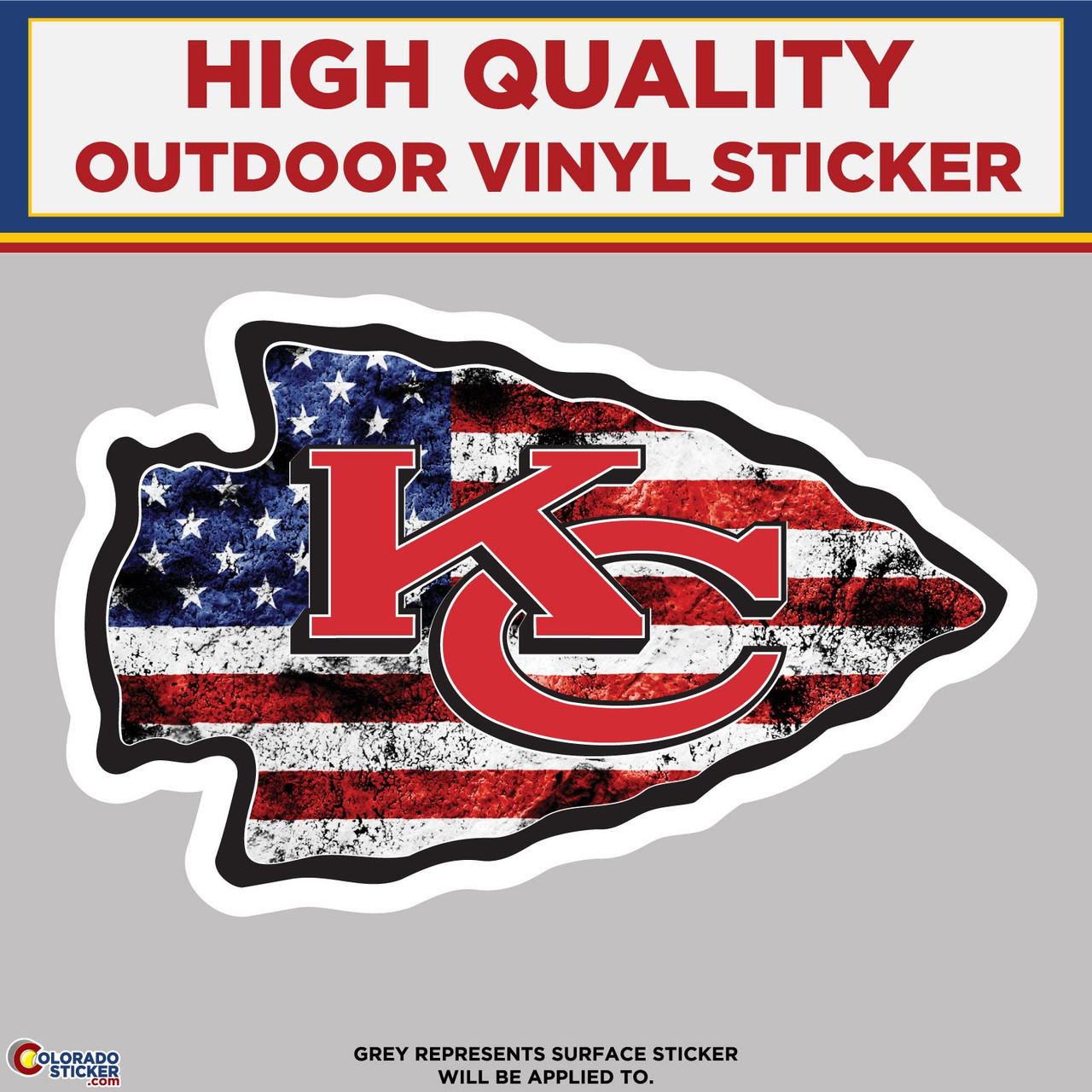 Multiple Kansas City Chiefs Designs, High Quality Vinyl Stickers
