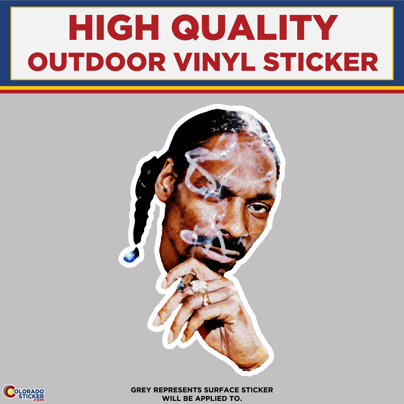 Snoop Dogg Smoking, High Quality Vinyl Sticker