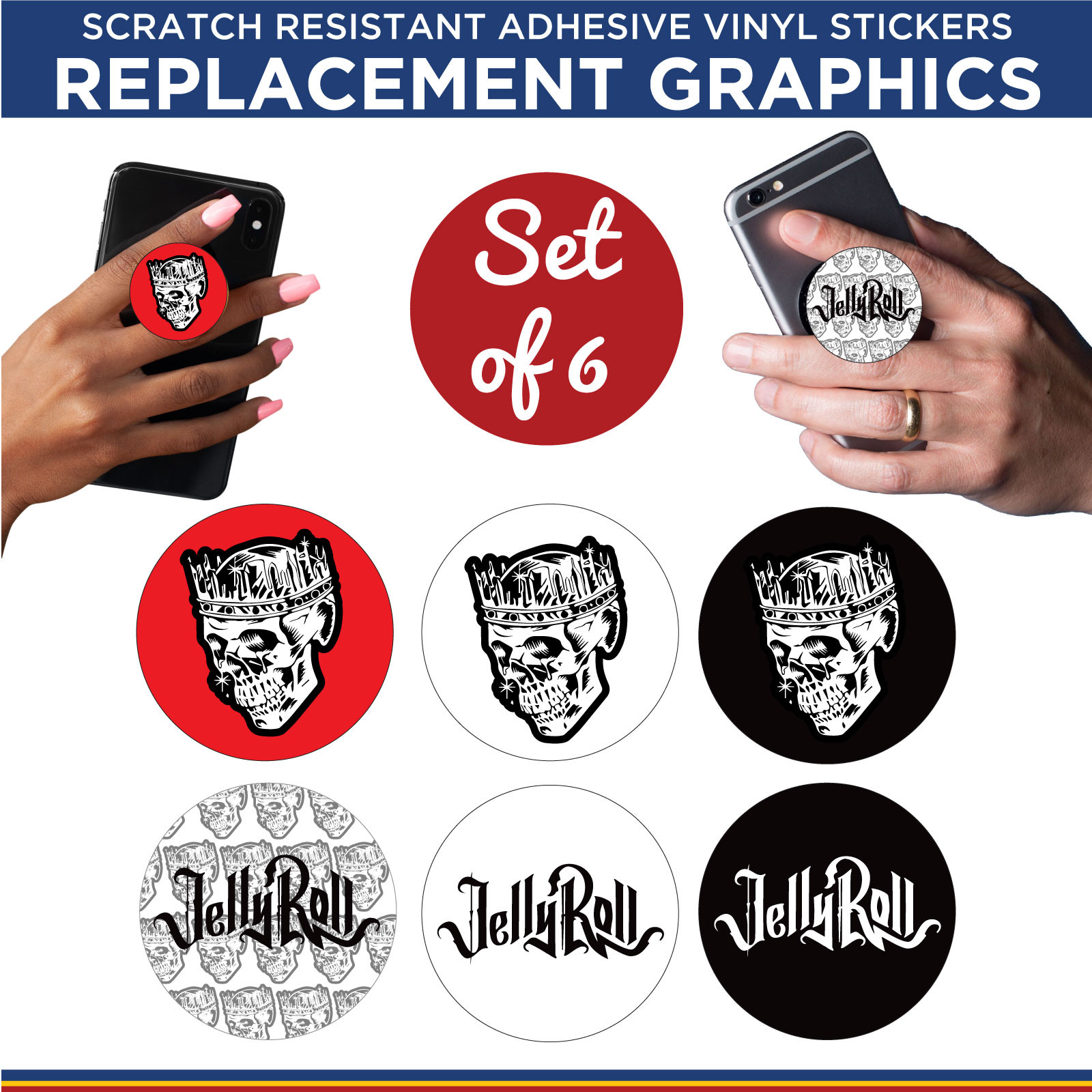 Jelly Roll Phone Holder Replacement Graphic Vinyl Stickers Perfect for ...