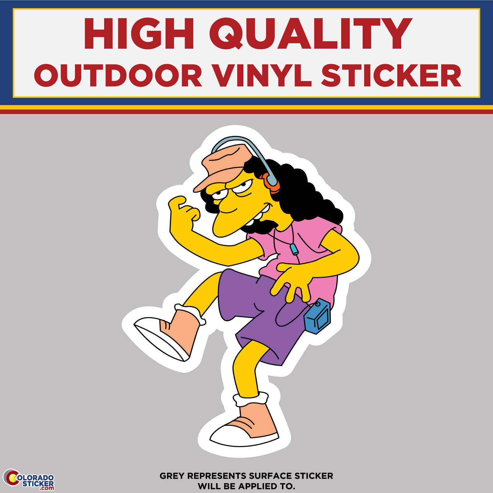 Otto Mann, The Simpsons, High Quality Vinyl Stickers
