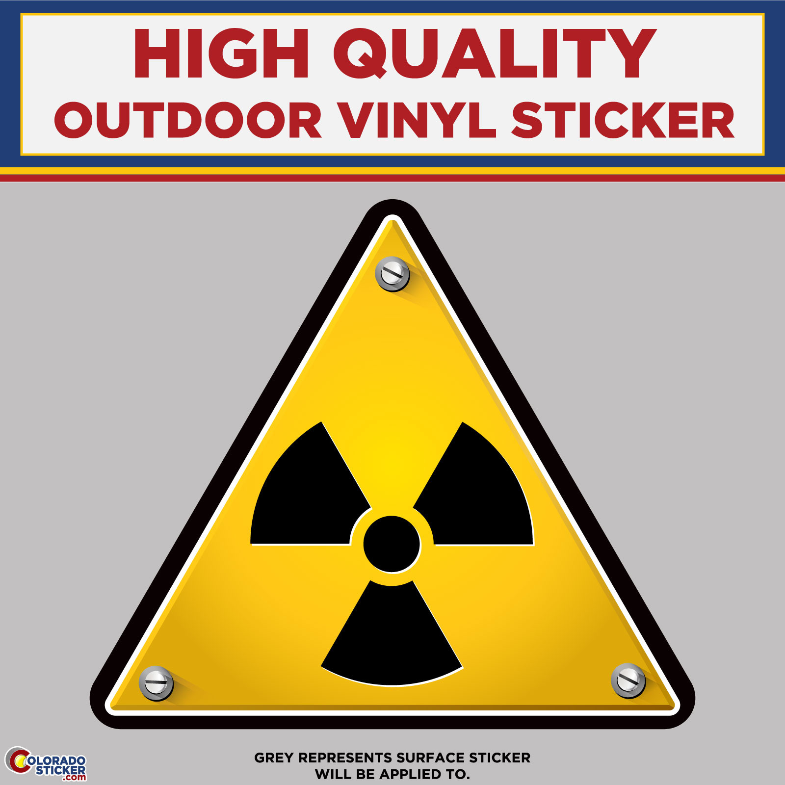 Radiation Warning no text, High Quality Vinyl Stickers Perfect for your ...