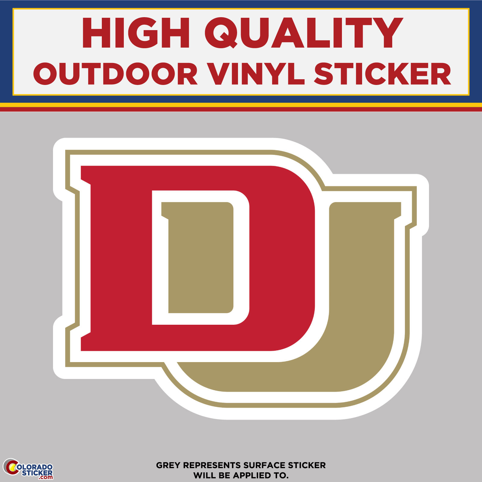 Denver University DU, High Quality Vinyl Stickers