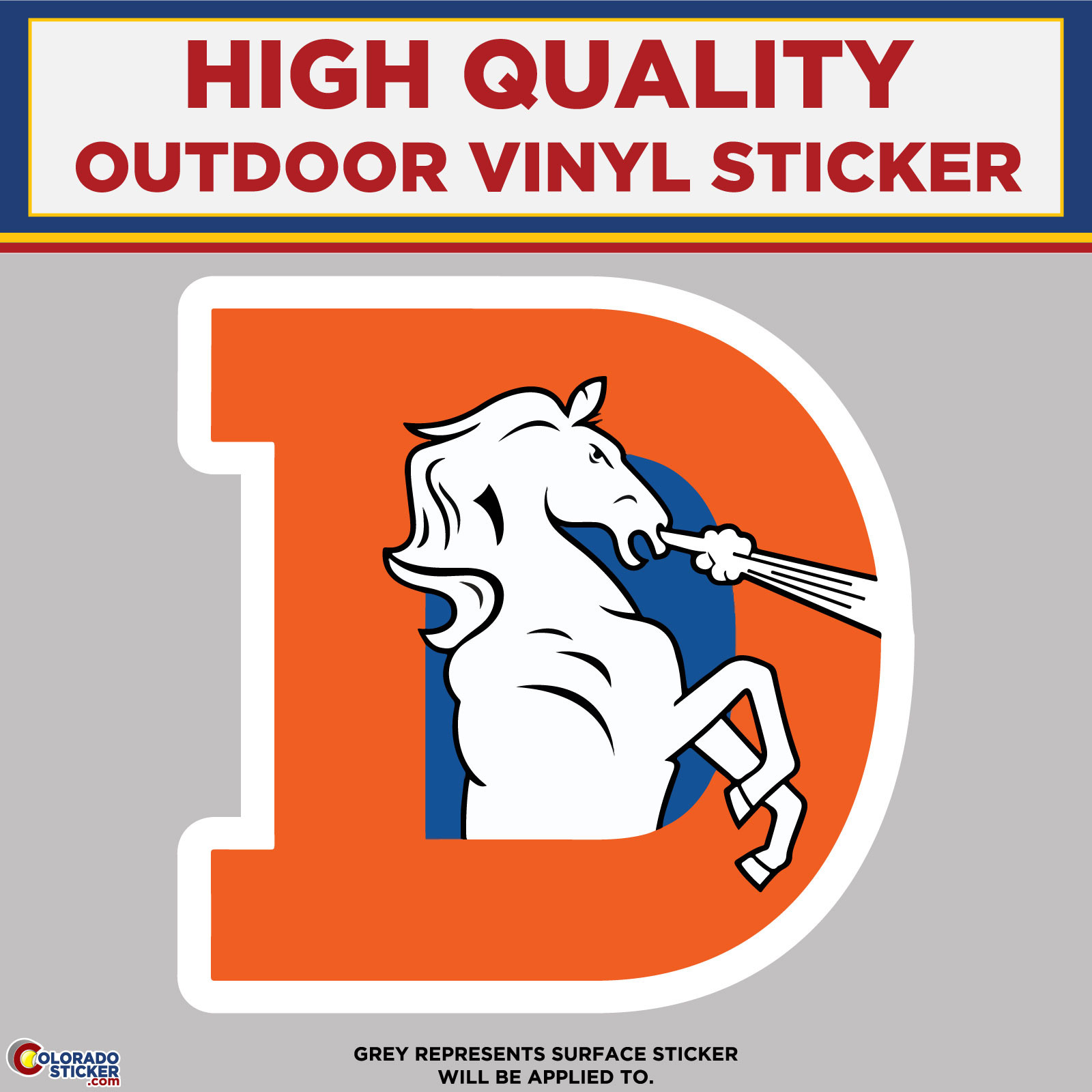 Denver Broncos Vinyl Stickers and Decals