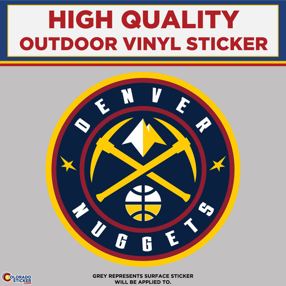 2023 NBA Champs With Nuggets Logo, High Quality Vinyl Stickers