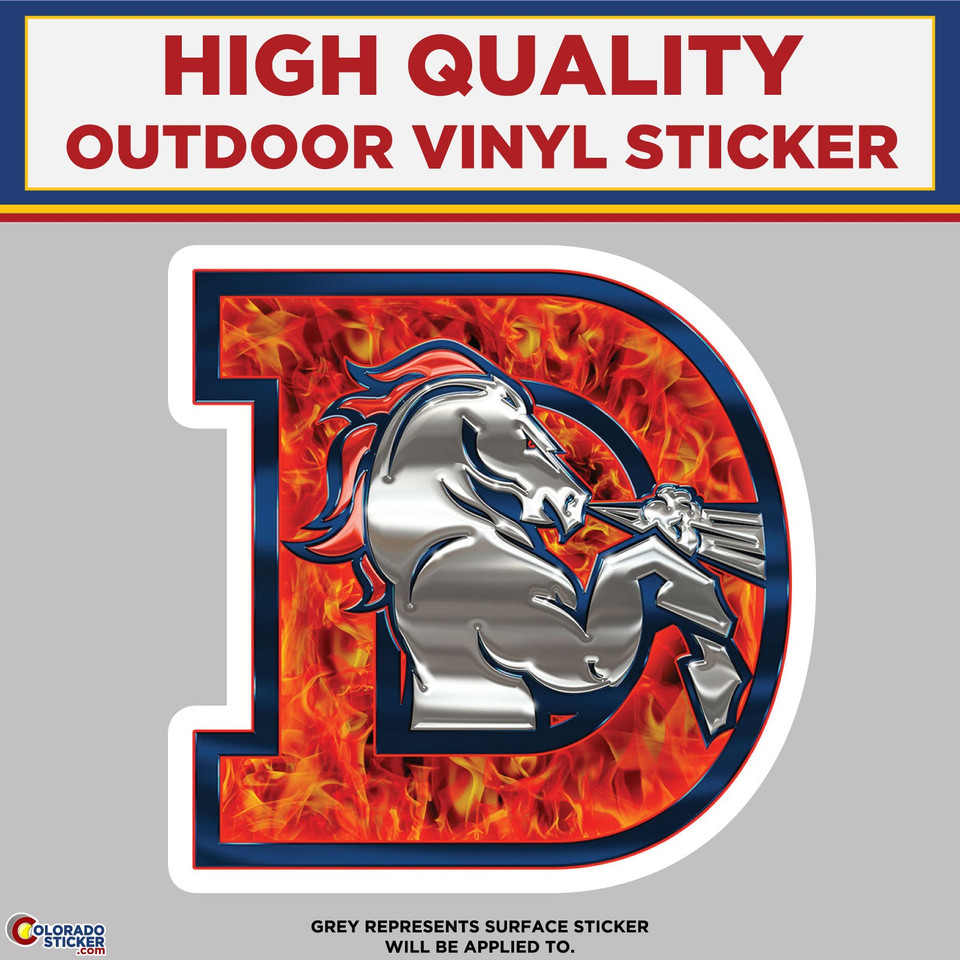 Denver Broncos Vinyl Stickers and Decals