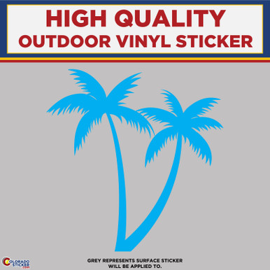 Palm Trees, Die Cut High Quality Vinyl Sticker Decals