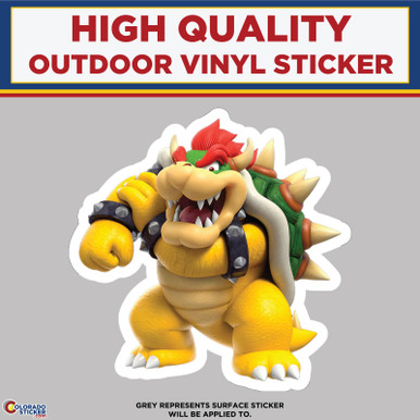Bowser Super Mario Bros, High Quality Vinyl Stickers Perfect for your ...