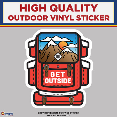 Get Outside Backpack, High Quality Vinyl Stickers Perfect for your car ...