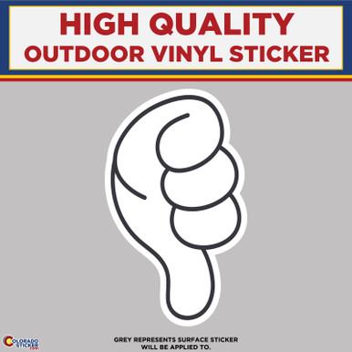 Thumbs Down, High Quality Vinyl Stickers Perfect for your car, window ...