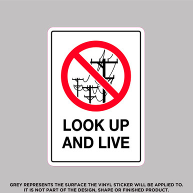 Look Up and Live, High Quality Vinyl Stickers