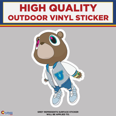 Kanye West Graduation Bear, High Quality Vinyl Stickers Perfect for ...