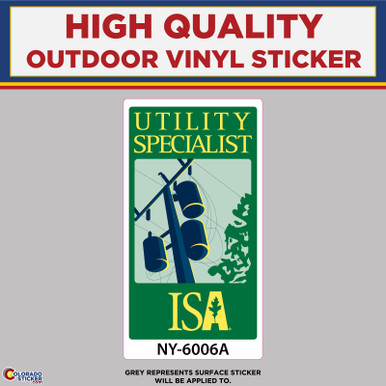 ISA Utility Specialist With License Number, Vinyl Stickers
