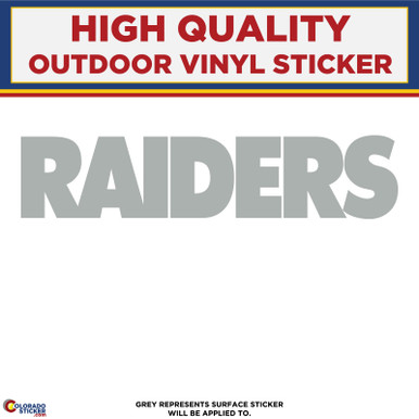 Raiders Text, High Quality Vinyl Stickers Perfect for your car, window ...