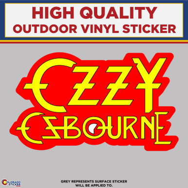 Ozzy Osbourne Red and Yellow, High Quality Vinyl Stickers Perfect for ...