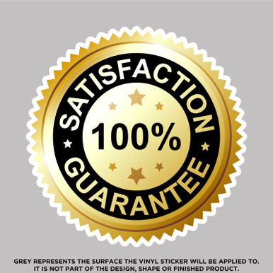 100% Satisfaction Guarantee Seal, High Quality Vinyl Stickers Perfect ...