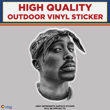 Tupac Shakur, High Quality Vinyl Stickers Perfect for your car, window ...