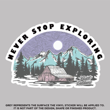 Never Stop Exploring, High Quality Vinyl Stickers Perfect for your car ...