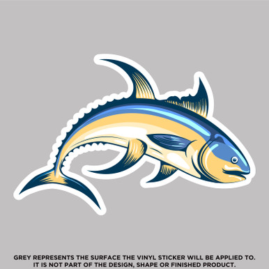 Yellowfin Tuna, High Quality Vinyl Stickers Perfect for your car ...