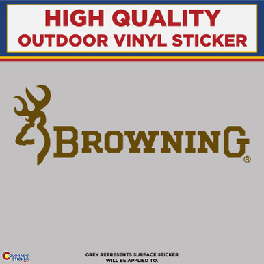 Browning Text, Die Cut High Quality Vinyl Sticker Decals Perfect for ...