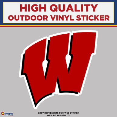 Wisconsin Badgers, High Quality Vinyl Stickers Perfect for your car ...