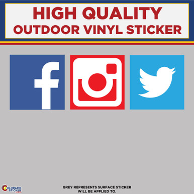 Social Media Icons, High Quality Vinyl Stickers Perfect for your car ...
