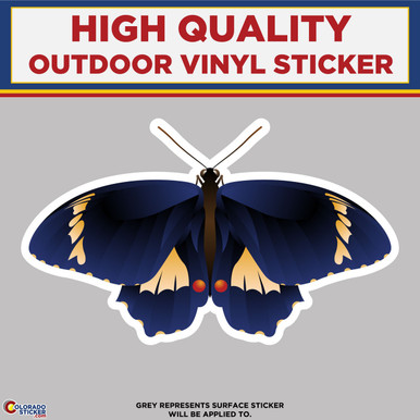 Purple & Yellow Butterfly, High Quality Vinyl Stickers Perfect for your ...