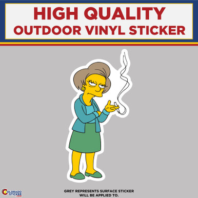 Edna Krabappel from The Simpsons, High Quality Vinyl Stickers