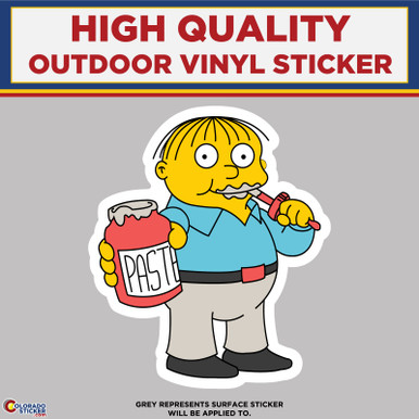 Ralph Wiggum From The Simpsons, High Quality Vinyl Stickers
