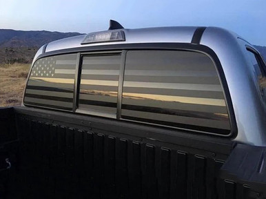 Matte Black American Flag, Die Cut Vinyl Window Decal Perfect for your ...