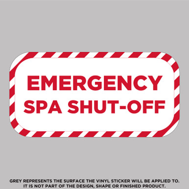 Emergency Spa Shut Off, High Quality Vinyl Stickers Perfect for your ...
