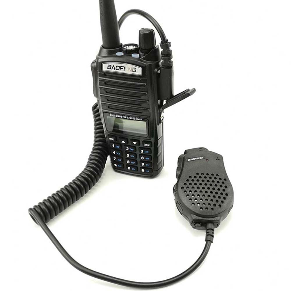 Portable Baofeng Mini Dual PTT Speaker Mic for UV-82/UV-82L/GT-5 Walkie ...