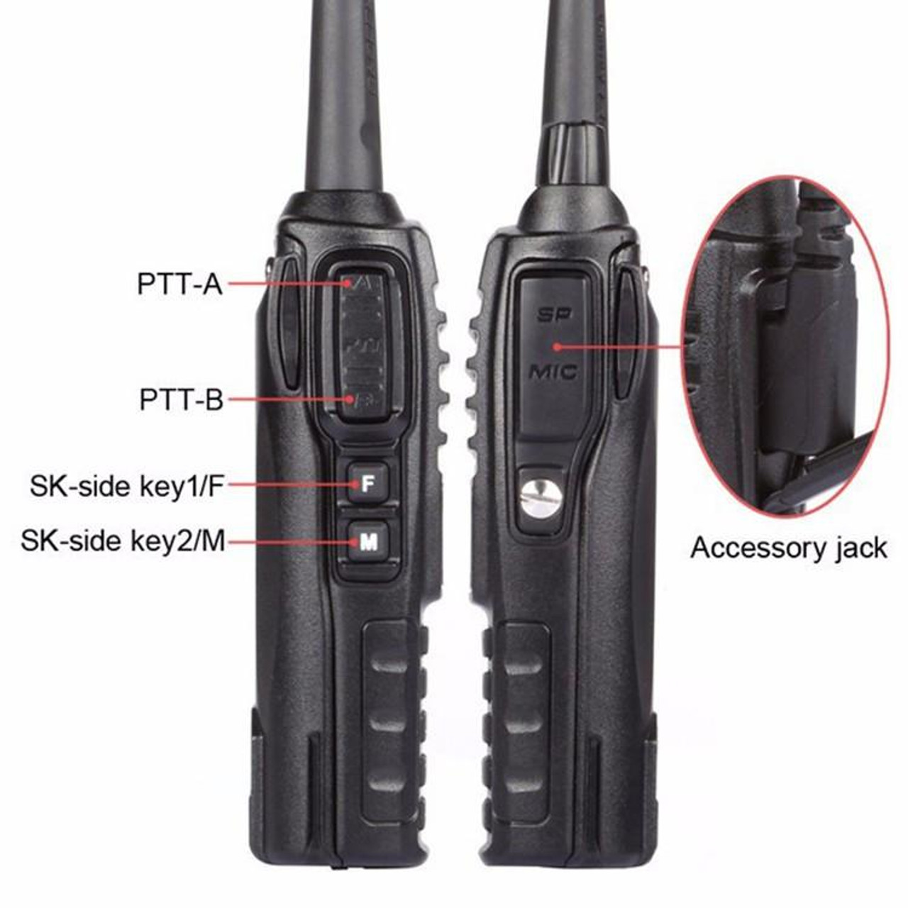 BAOFENG UV-82 Dual Band Walkie Talkie Ham Radio + 18.8inch Foldable CS Tactical Antenna