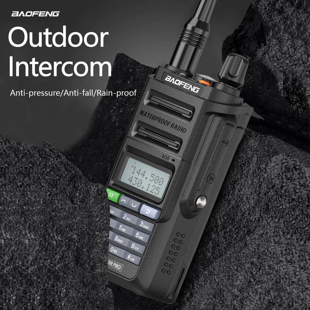 2x UV-9R PRO IP68 Waterproof UHF/VHF Walkie Talkies Long Range Two Way | BaoFeng Radio UK