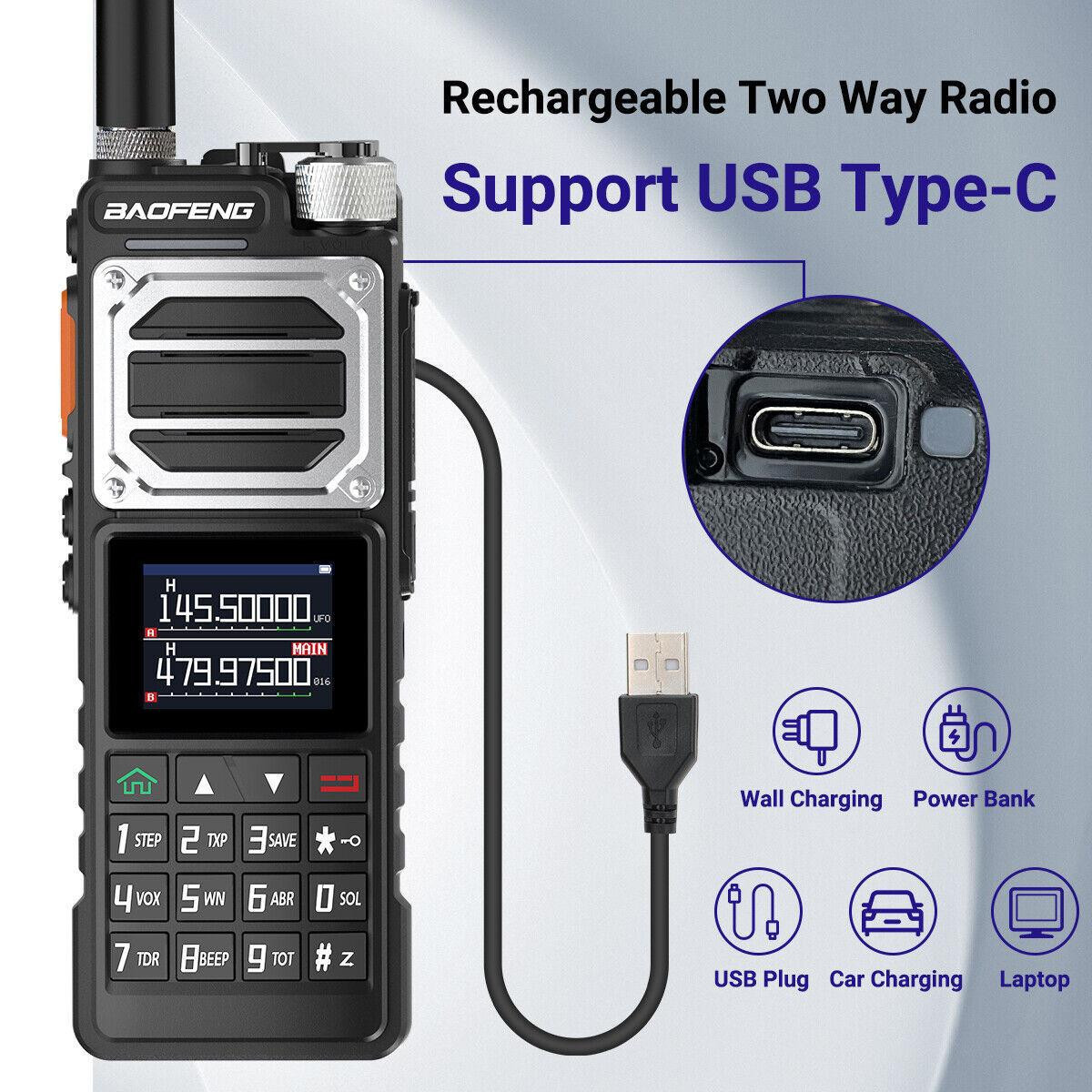 Baofeng UV-25 V2 long range walkie talkie for military with 108cm cs ...