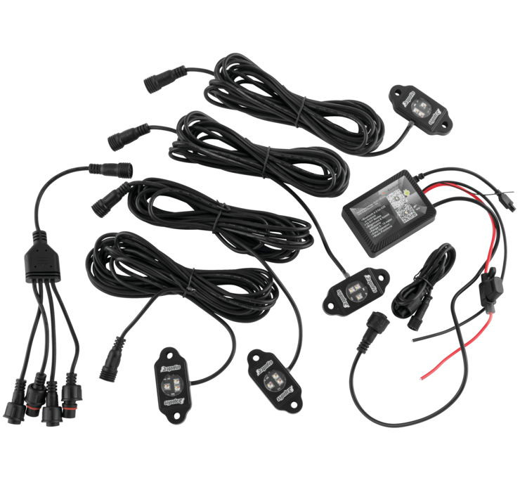 DragonFire Racing® 4 pc. Bluetooth RGB Rock Light Pod Kit
