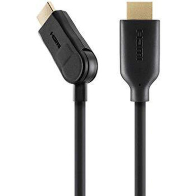BELKIN Dual Swivel HDMI Cable 4K High Speed with Ethernet Golden ...