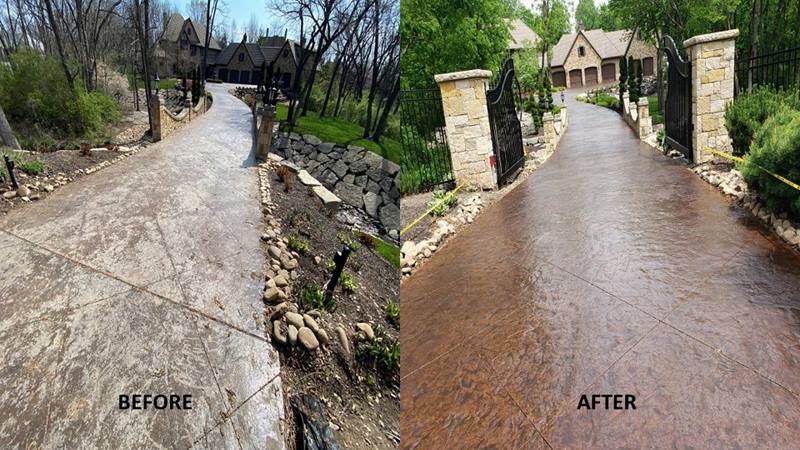 Stamped Concrete Requires Maintenance - SealGreen