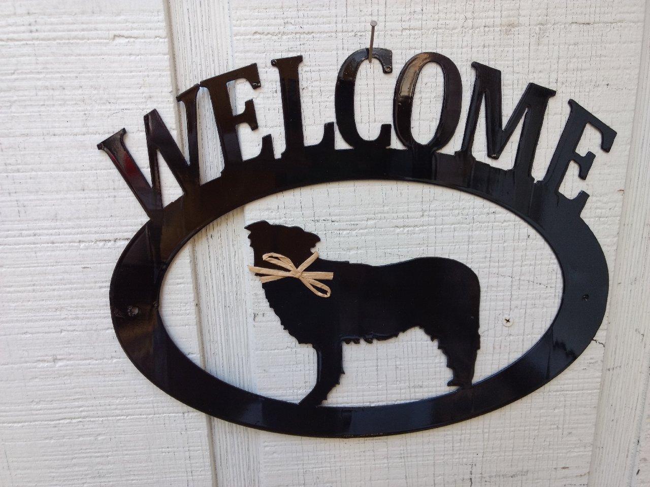 Australian Shepherd Welcome Sign - The Lazy Scroll