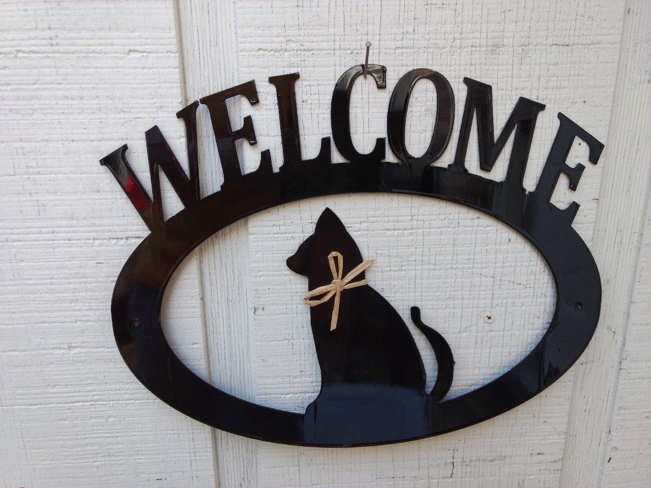 Cat Welcome Sign - The Lazy Scroll