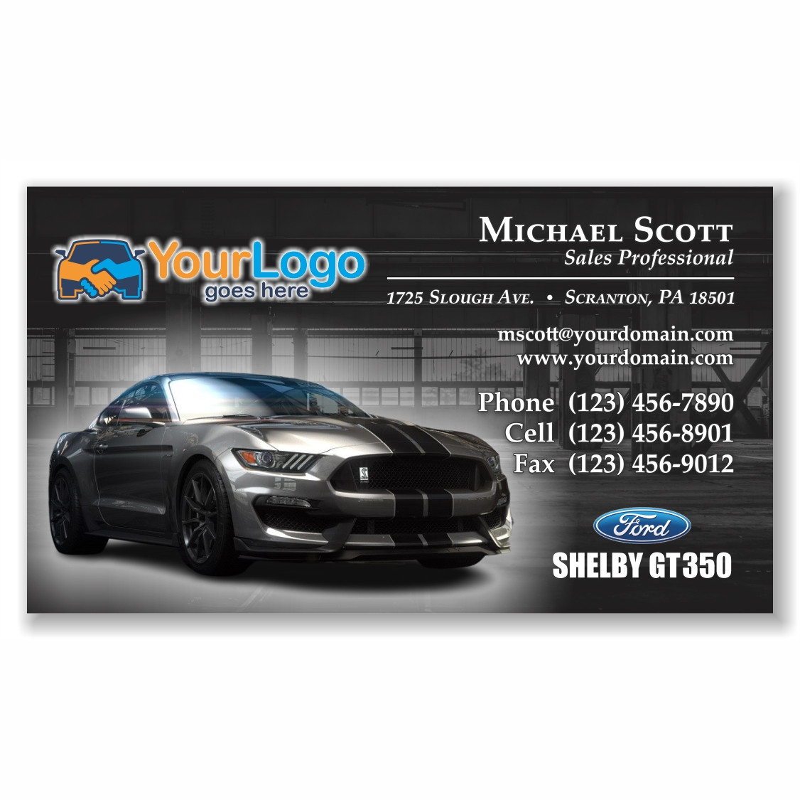 Ford Mustang Shelby GT350 Business Cards