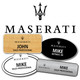 Maserati Name Badges