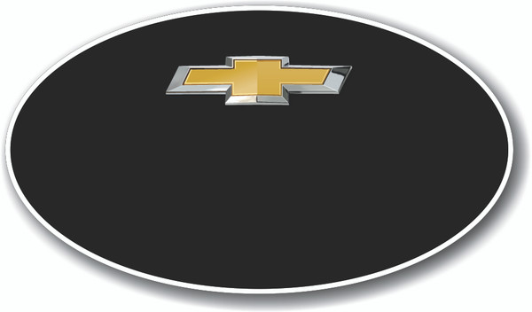 Chevrolet Black Oval Name Badge Logo Only