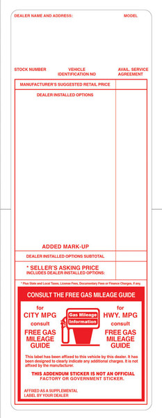 Medium Red Addendum Stickers {EZ412-Red}