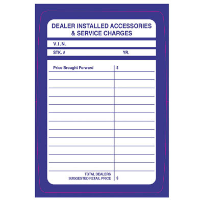 Dealer Add-On Sticker {EZ624}
