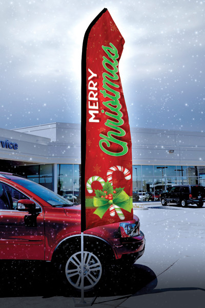 Holiday Swooper Flag & Pole Kit with Tire Base {EZ830-HOL}